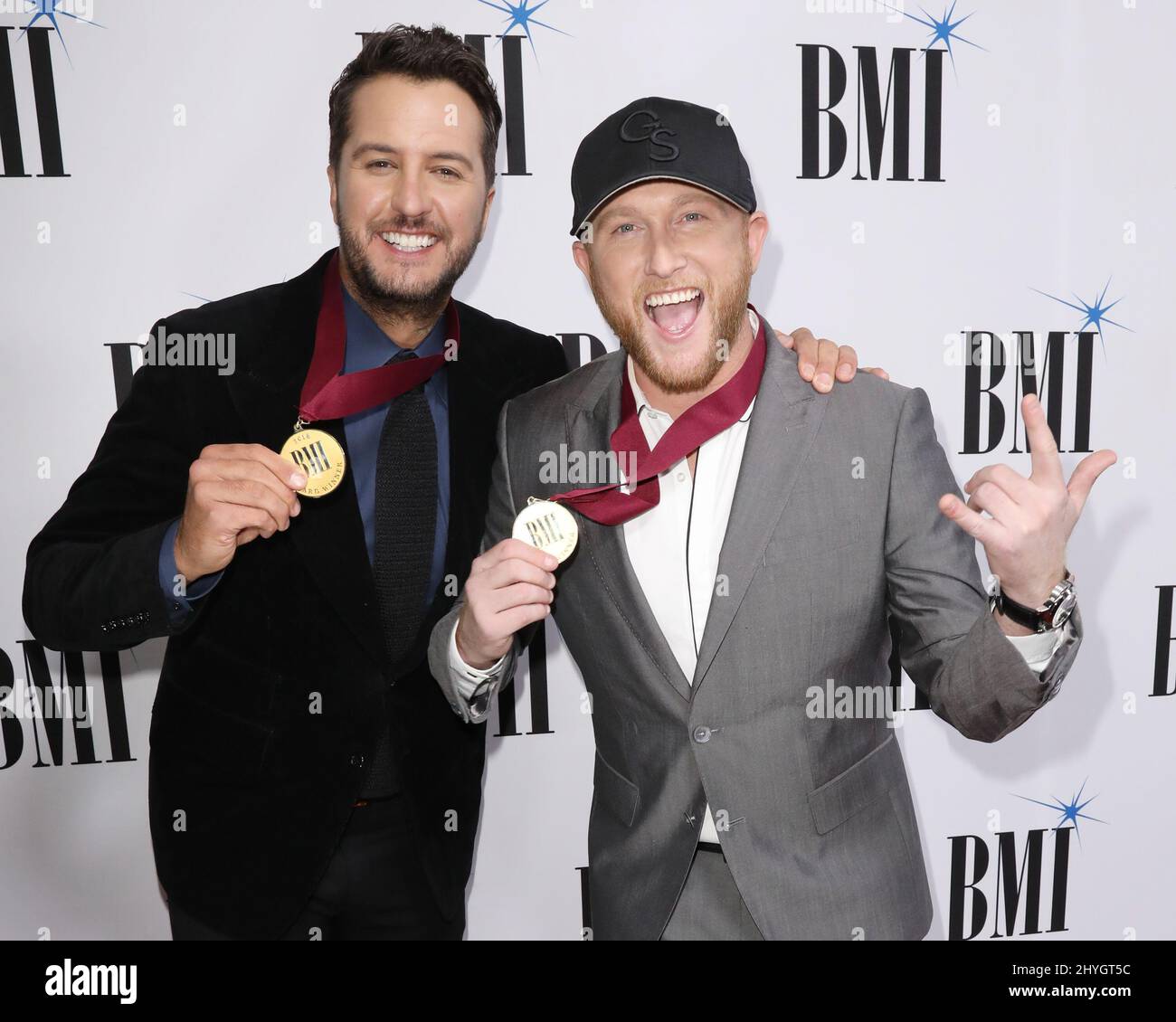 Luke Bryan and Cole Swindell at the BMI Country Awards 2018 held at the ...