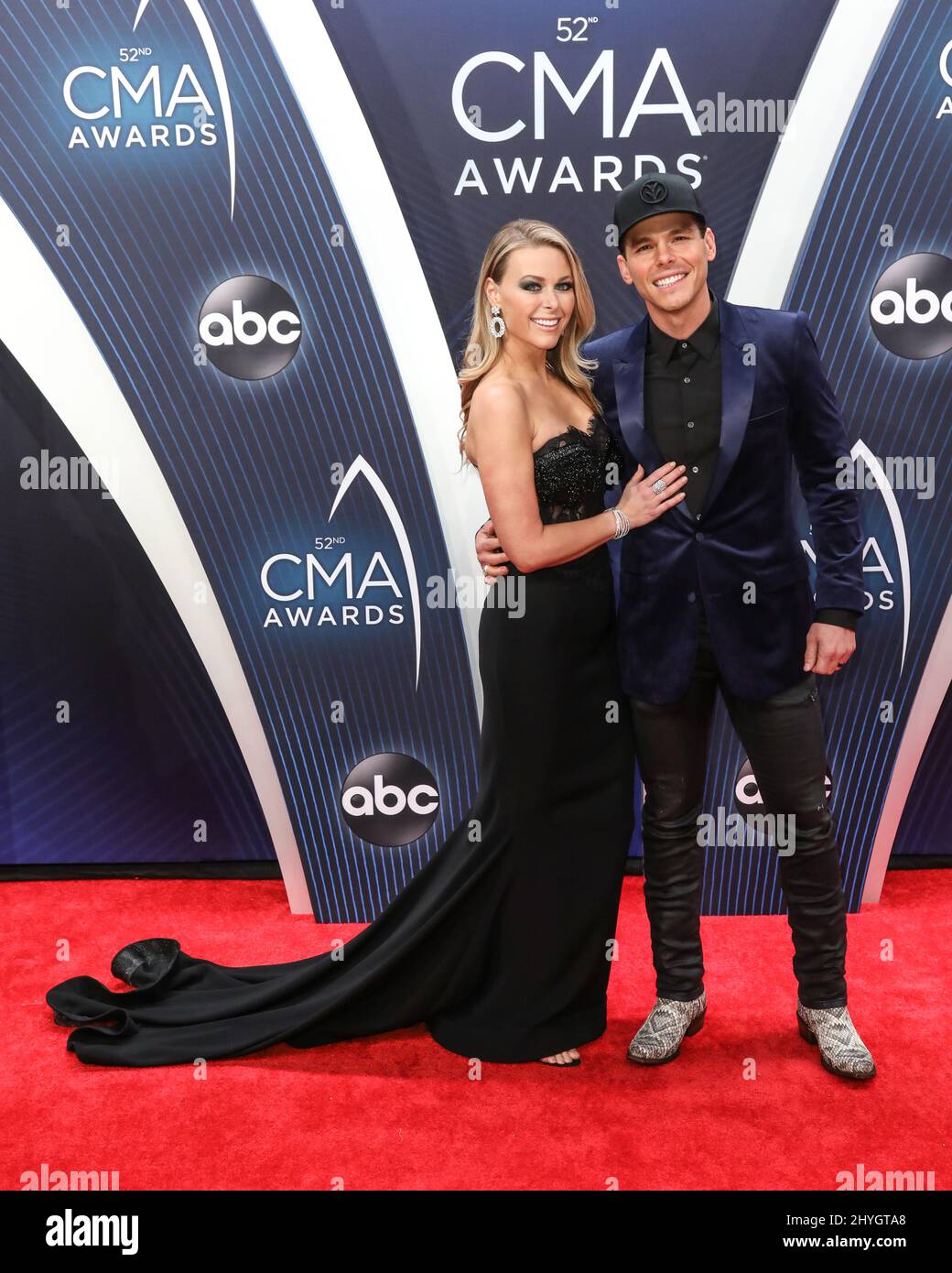 Granger Smith and Amber Bartlett at the 52nd Annual Country Music ...
