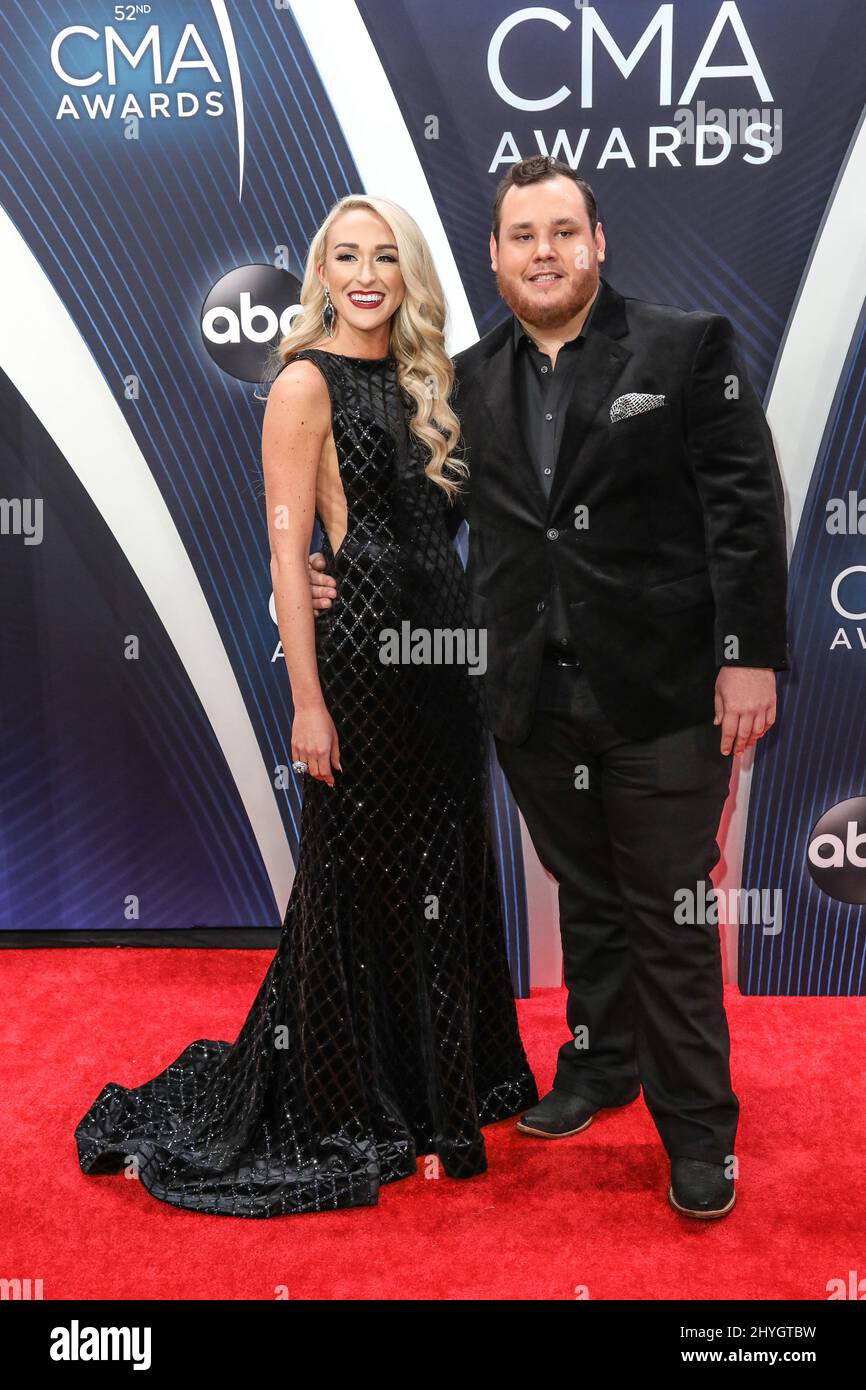 Luke Combs and Nicole Hocking at the 52nd Annual Country Music ...