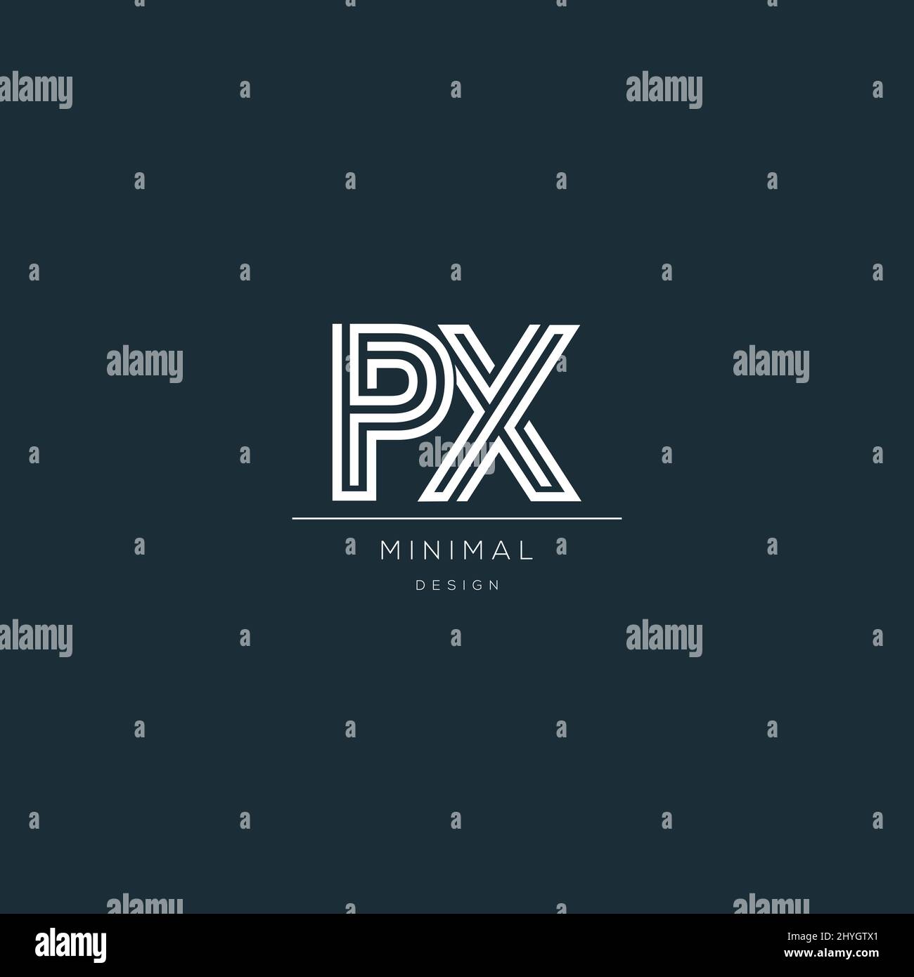 Minimal PX initial based icon logo Stock Vector Image & Art - Alamy
