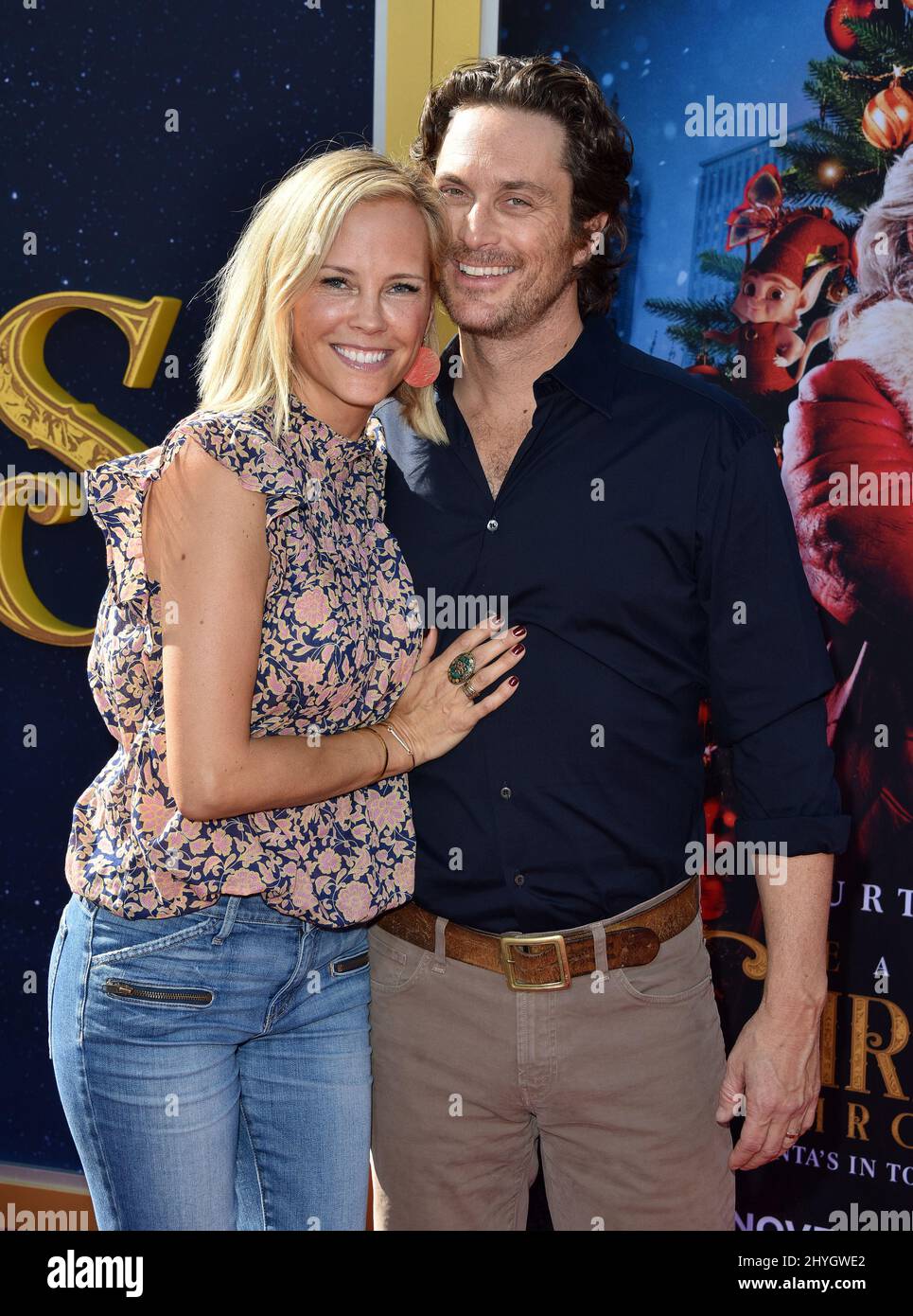 Oliver Hudson and Erinn Bartlett at The Christmas Chronicles World ...