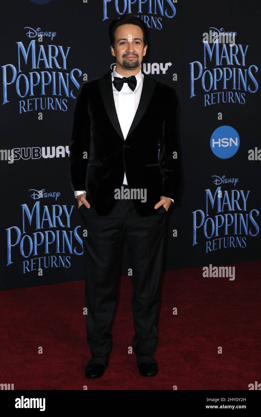 Lin-Manuel Miranda attending the World Premiere of Mary Poppins Returns in Los Angeles ...