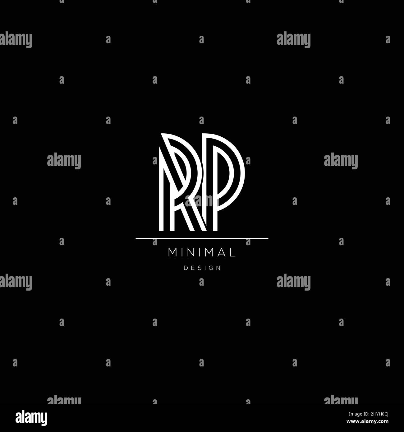 RP business type logo vector, initial concept icon logo Stock Vector ...