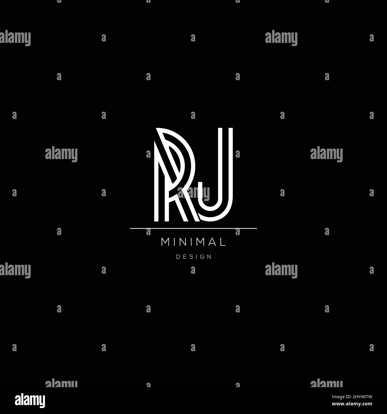 RJ business type logo vector, initial concept icon logo Stock Vector ...