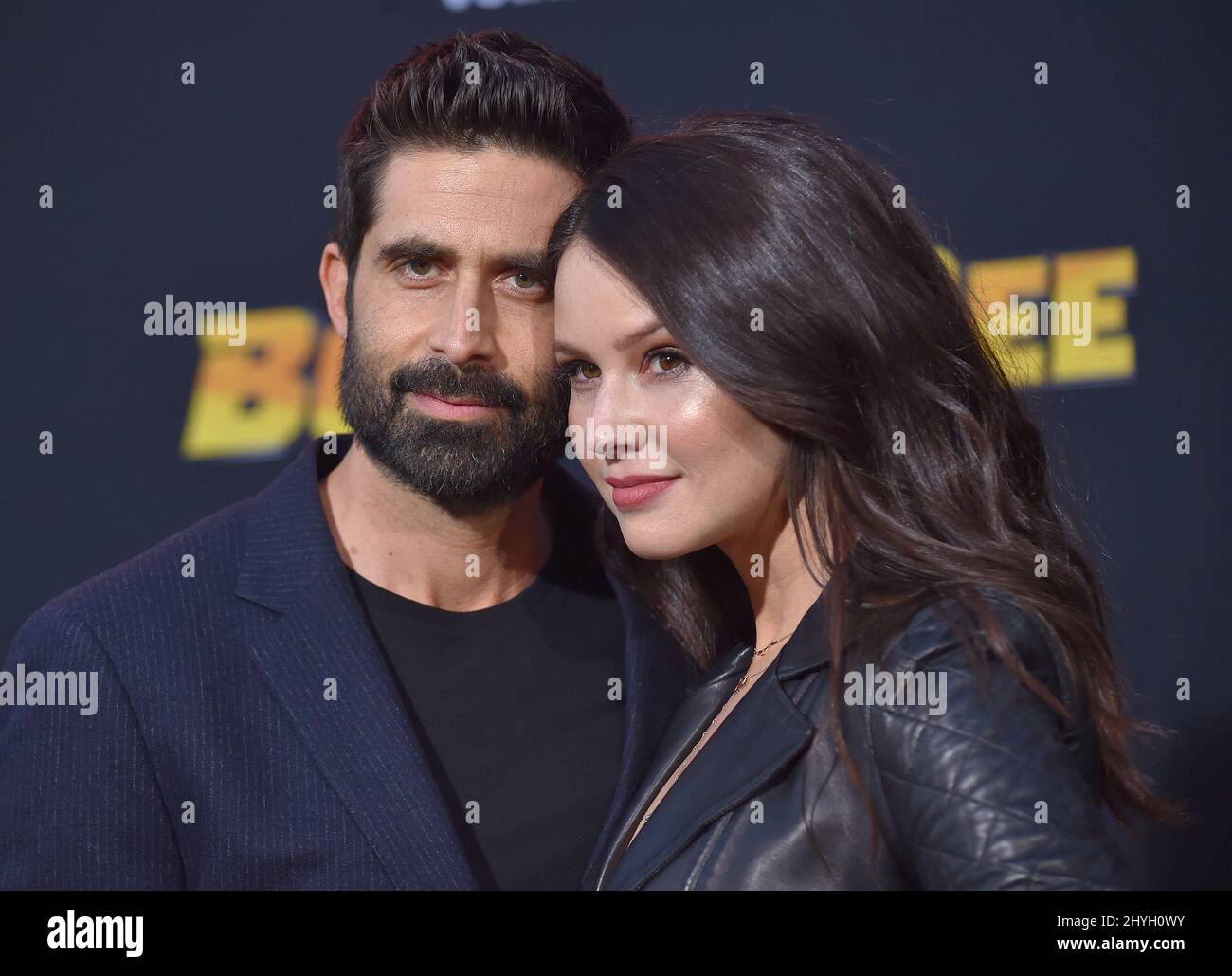 Stephen Schneider and Jenn Proske arriving for the Bumblebee World ...