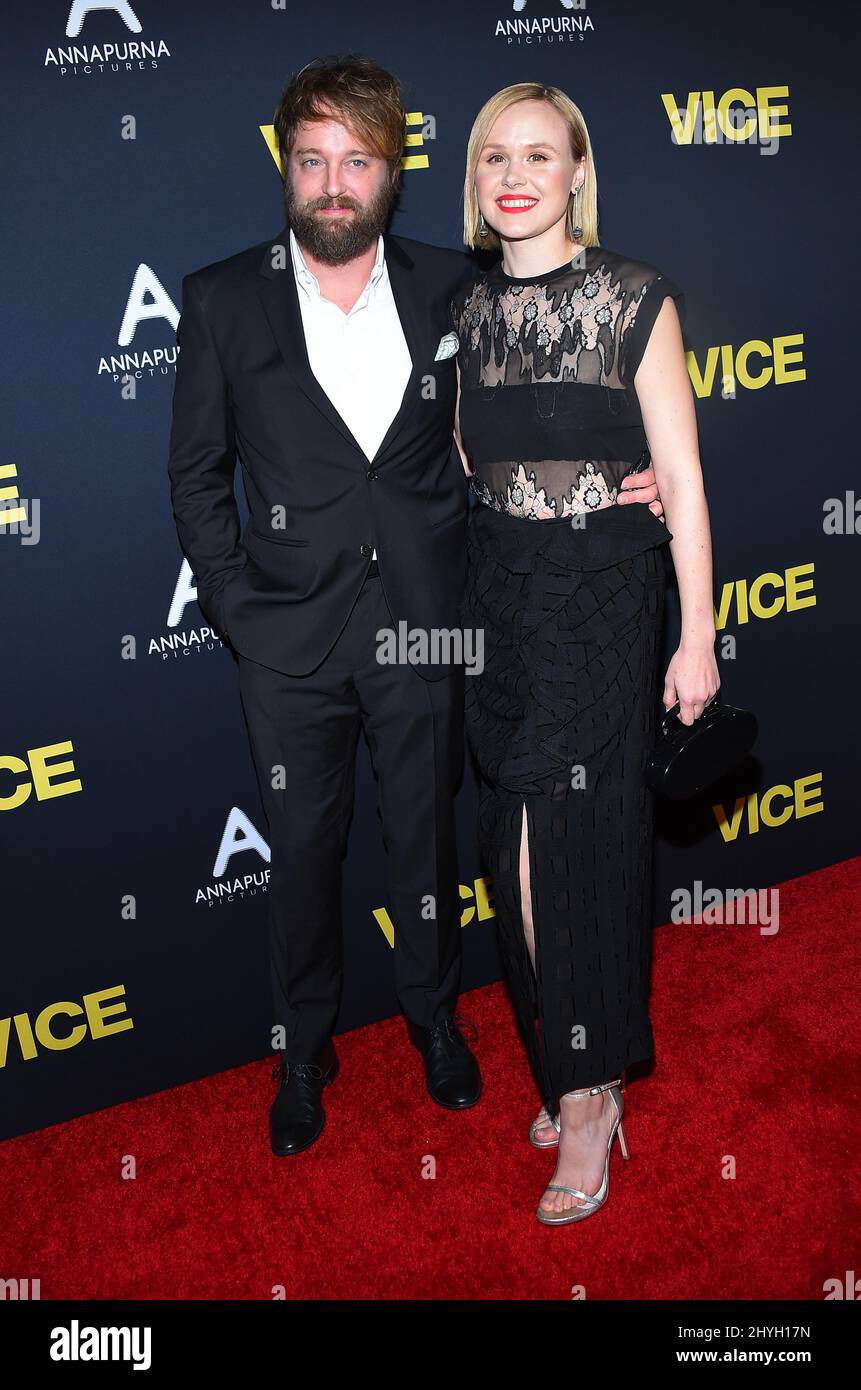 Joshua Leonard and Alison Pill at the world premiere of "VICE'" held at ...