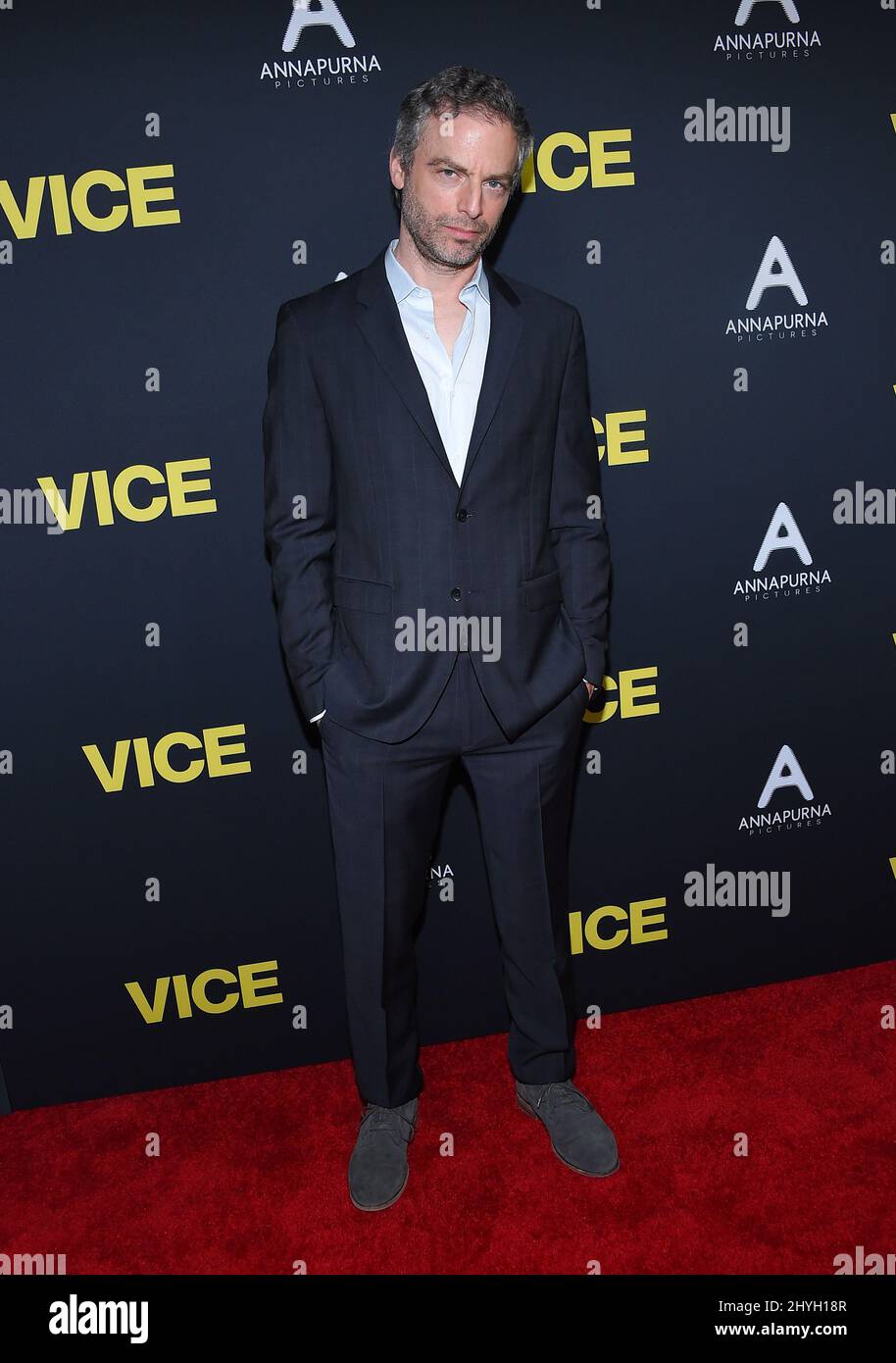 Justin Kirk at the world premiere of "VICE'" held at the Academy of ...
