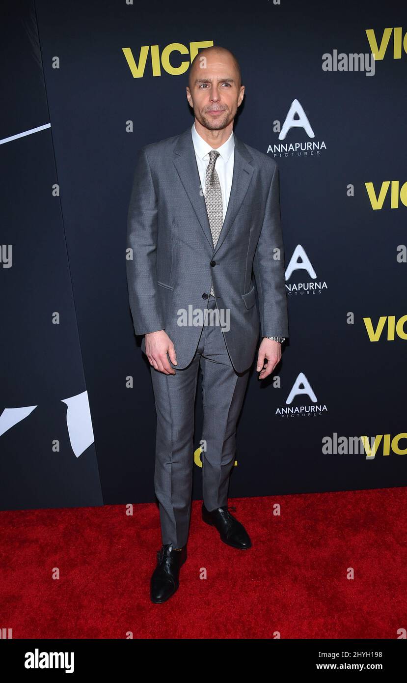 Sam Rockwell at the world premiere of "VICE'" held at the Academy of ...