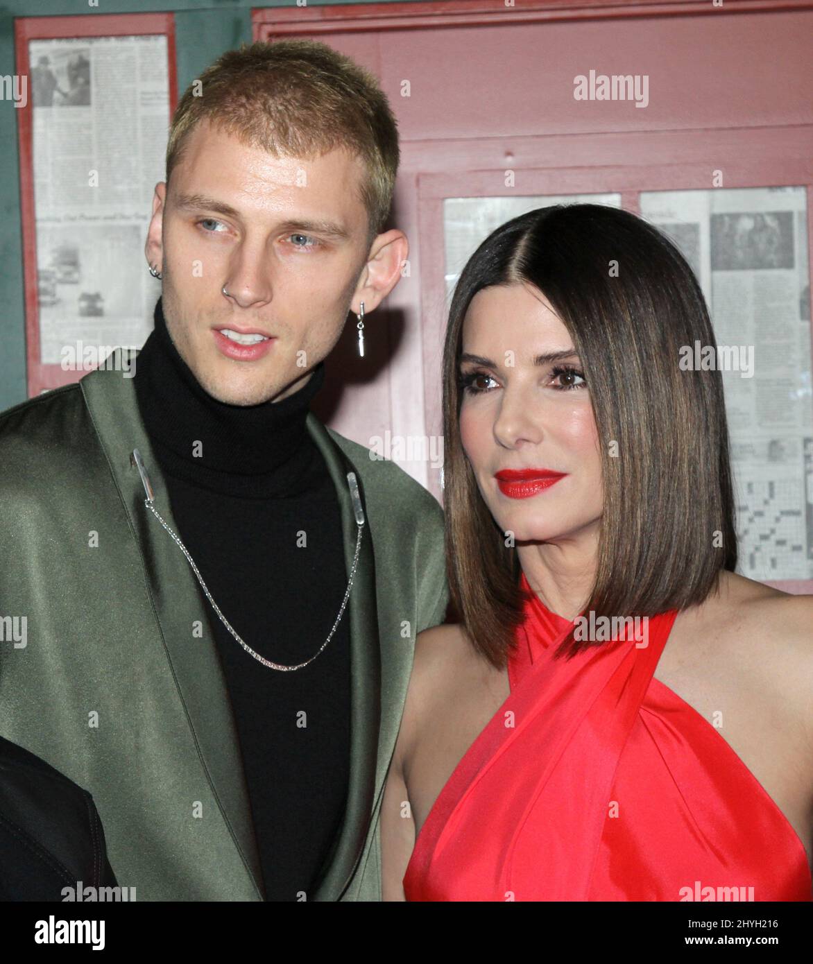 Machine Gun Kelly & Sandra Bullock attending 'Bird Box' New York ...