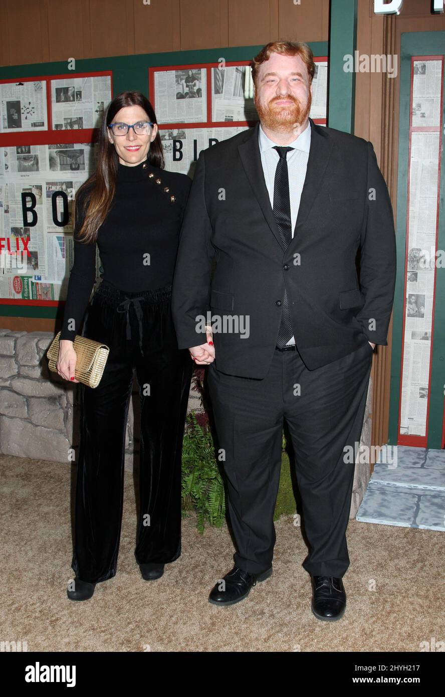 Happy Anderson & wife Meg Griffiths attending 'Bird Box' New York ...