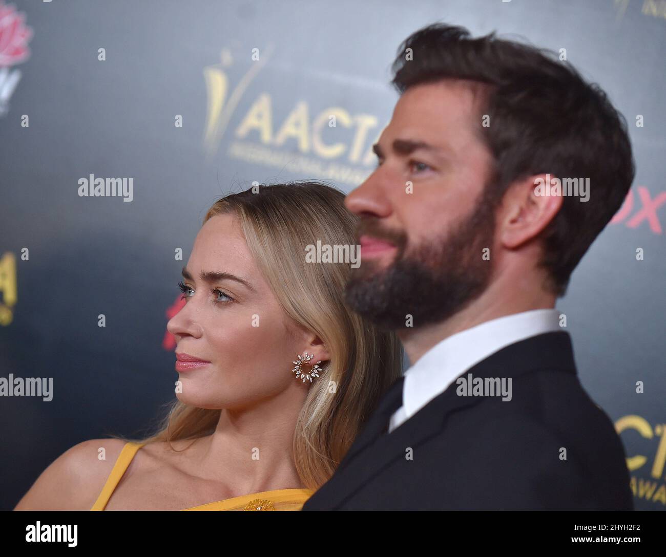 Emily Blunt and John Krasinski at the 8th AACTA International Awards ...