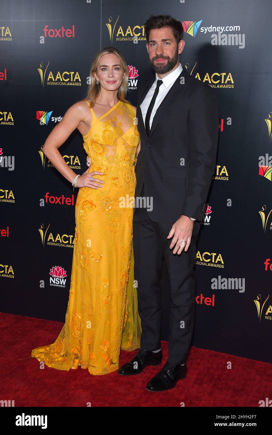 Emily Blunt and John Krasinski at the 8th AACTA International Awards ...