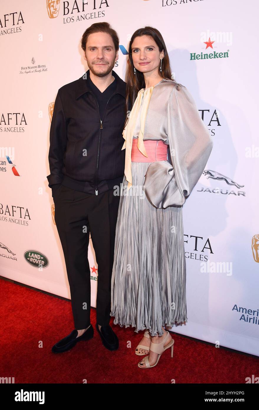 Daniel Bruhl and Felicitas Rombold arrives at the BAFTA Los Angeles Tea ...