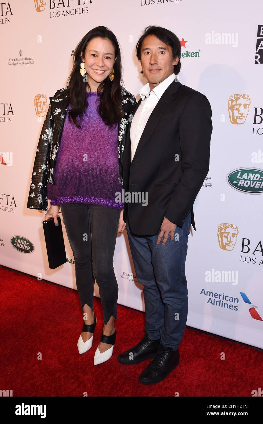 Jimmy Chin and Elizabeth Chai Vasarhelyi arrives at the BAFTA Los ...