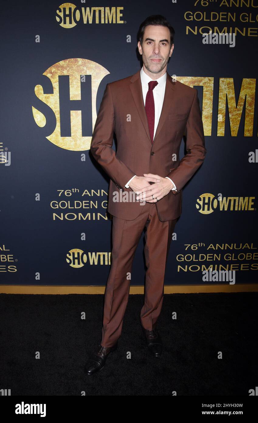 Sacha Baron Cohen at the SHOWTIME 76th Annual Golden Globe Awards Pre ...