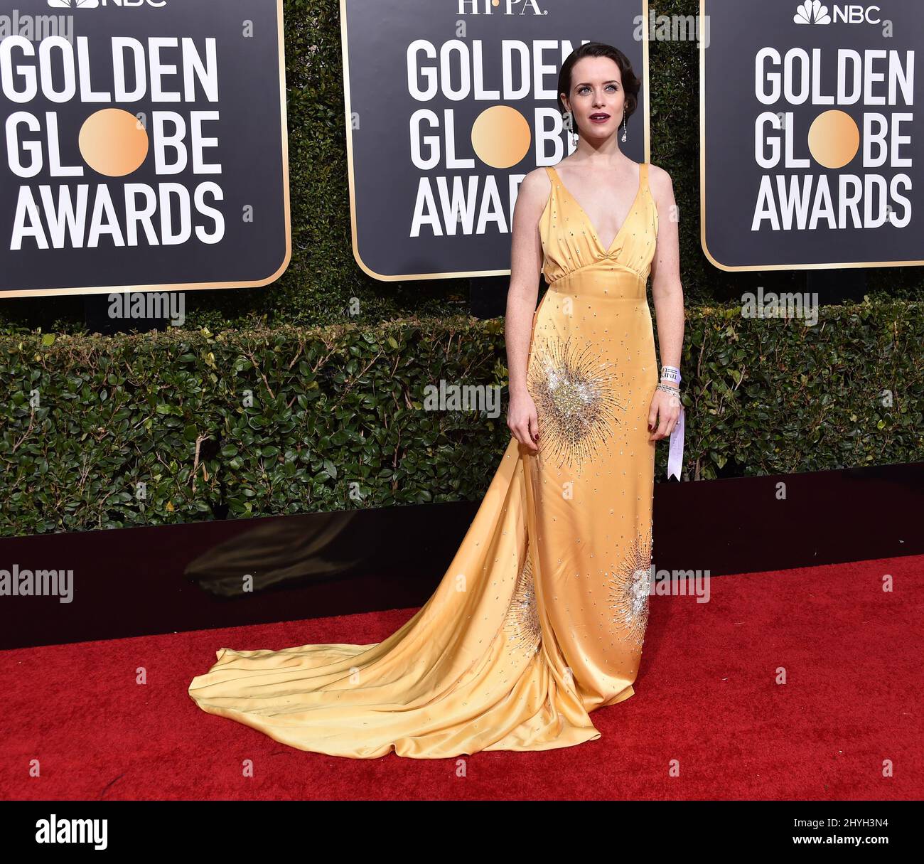 Claire Foy at the 76th Annual Golden Globe Awards held at the Beverly ...