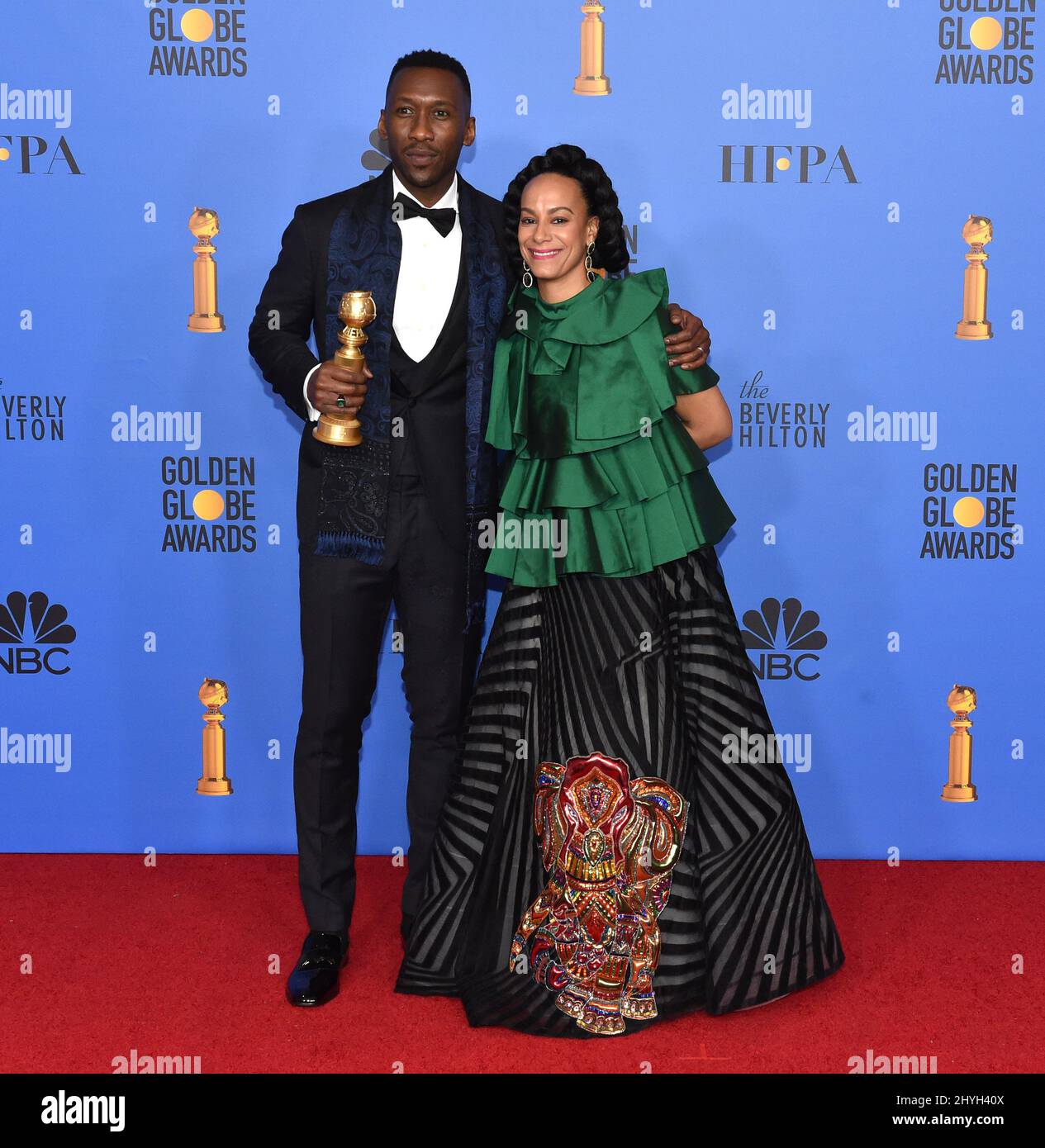 Mahershala Ali and Amatus Sami-Karim at the 76th Annual Golden Globe ...