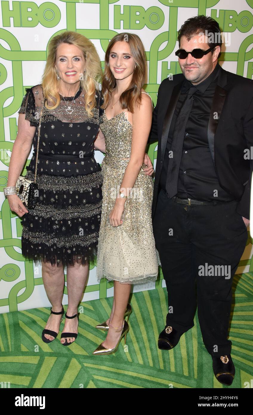 Nancy Davis, Isabella Rickel, Jason Davis at the HBO Post Golden Globes ...