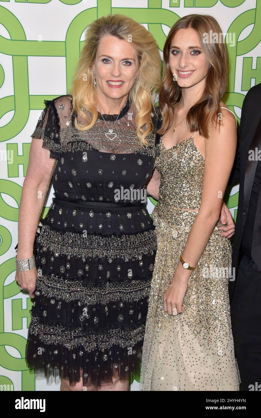 Nancy Davis, Isabella Rickel at the HBO Post Golden Globes party held ...