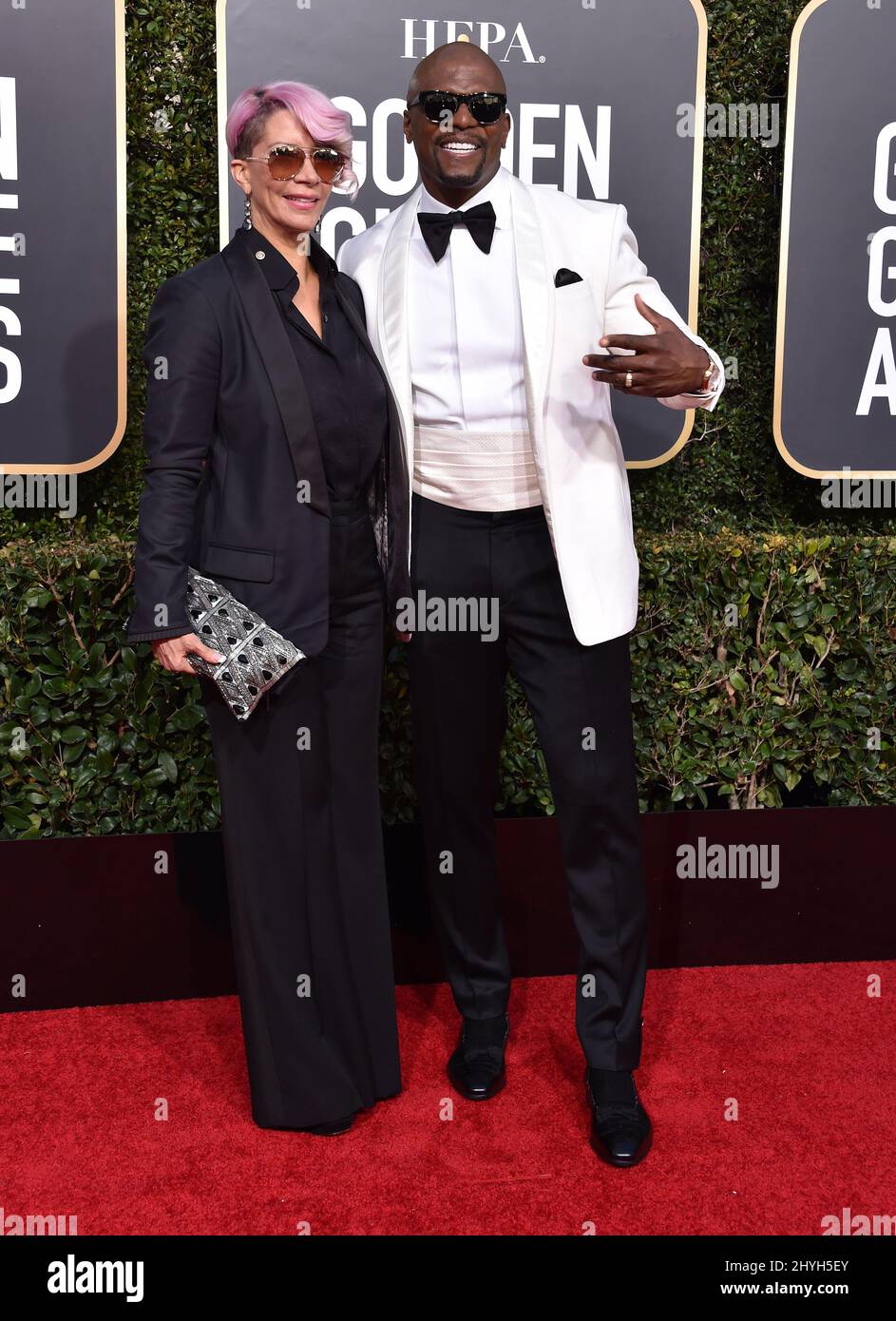 Terry Crews and Rebecca King-Crews attending the 76th Annual Golden ...