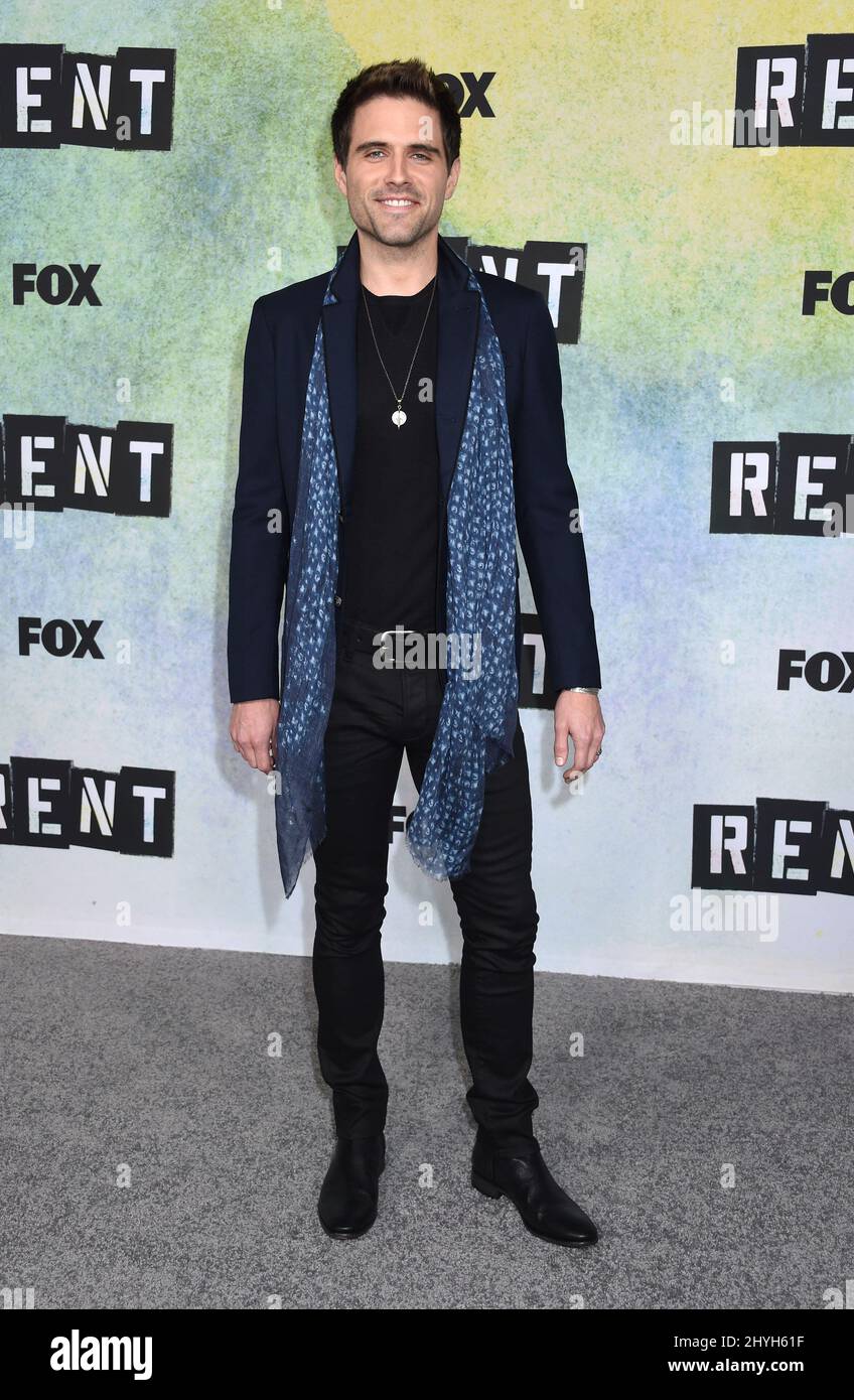 Brennin Hunt arrives at the 'Rent: Live' TV show photocall held on the ...