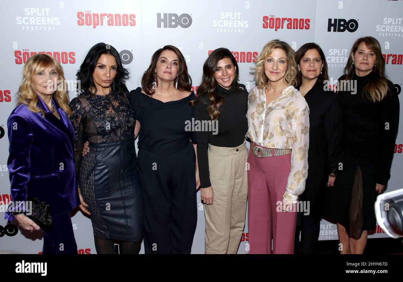 Maureen Van Zandt, Kathrine Narducci, Annabella Sciorra, Jamie-L attending The Sopranos 20th ...
