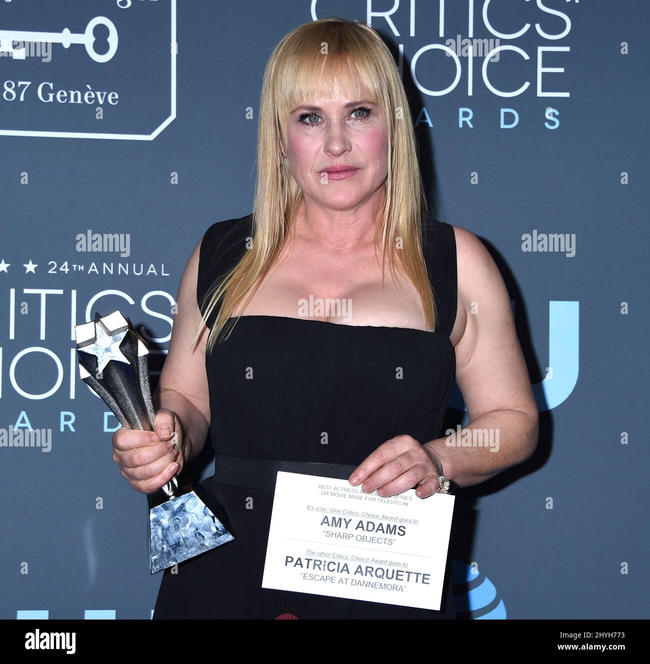 Patricia Arquette at the 24th Annual Critics' Choice Awards Pressroom ...