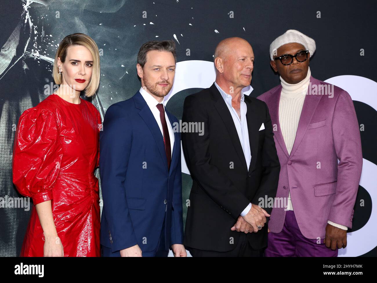 Sarah Paulson, James McAvoy, Bruce Willis & Samuel L. Jackson attending ...