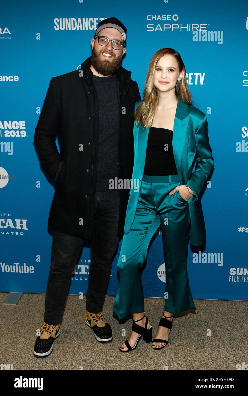 Grant Sputore and Clara Rugaard at the premiere of "I Am Mother" during ...