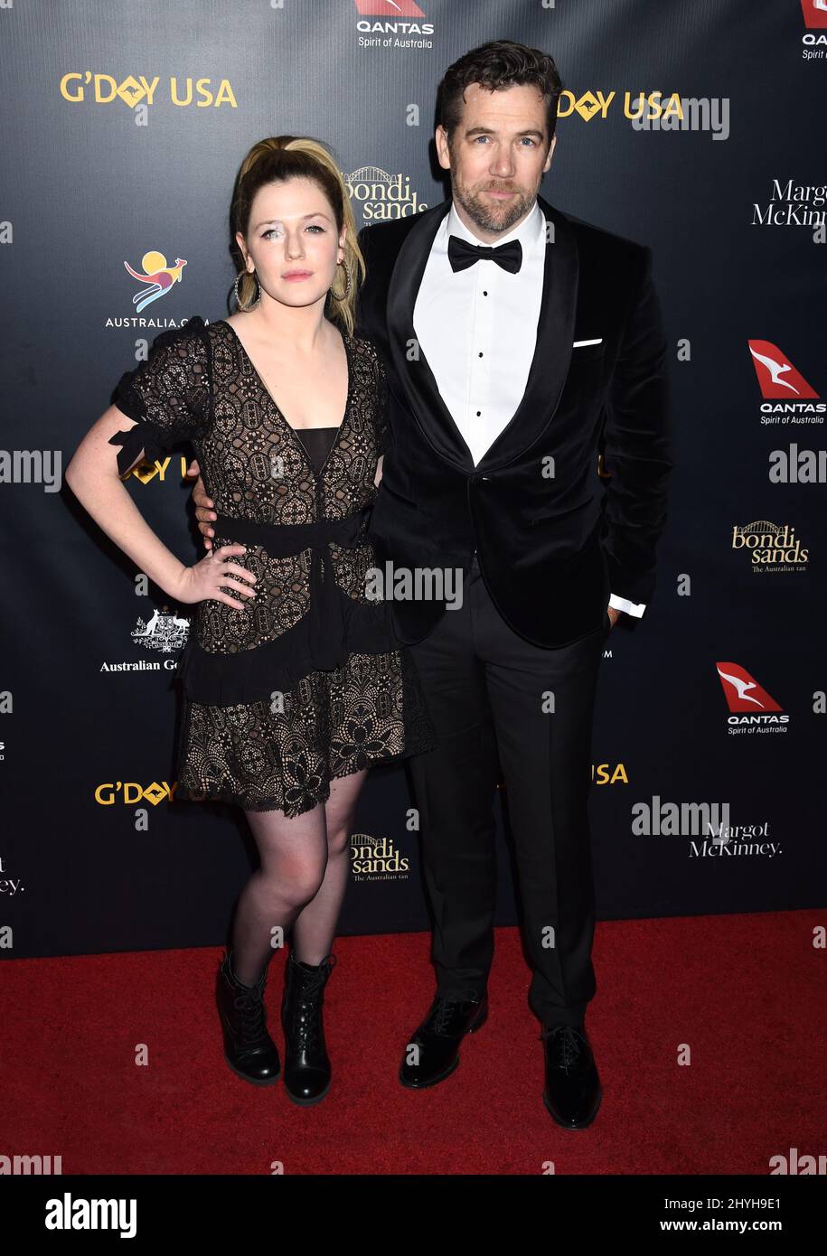 Harriet Dyer and Patrick Brammall arrives at the 16th Annual G'Day USA ...