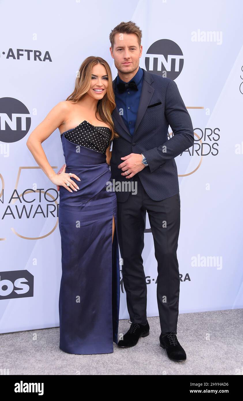 Chrishell Stause and Justin Hartley attending the 25th Annual Screen ...