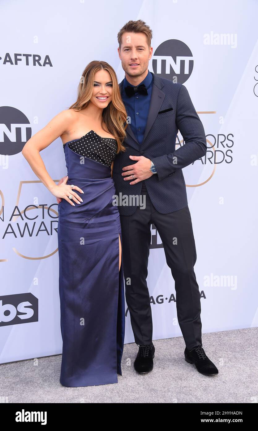 Chrishell Stause and Justin Hartley attending the 25th Annual Screen ...
