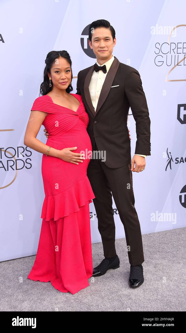 Harry Shum Jr. and Shelby Rabara attending the 25th Annual Screen ...