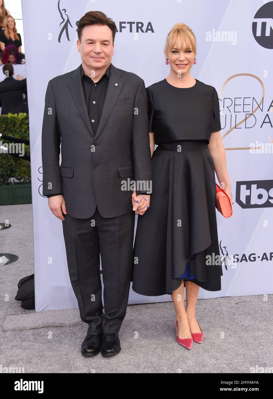 Mike Myers and Kelly Tisdale attending the 25th Annual Screen Actors ...