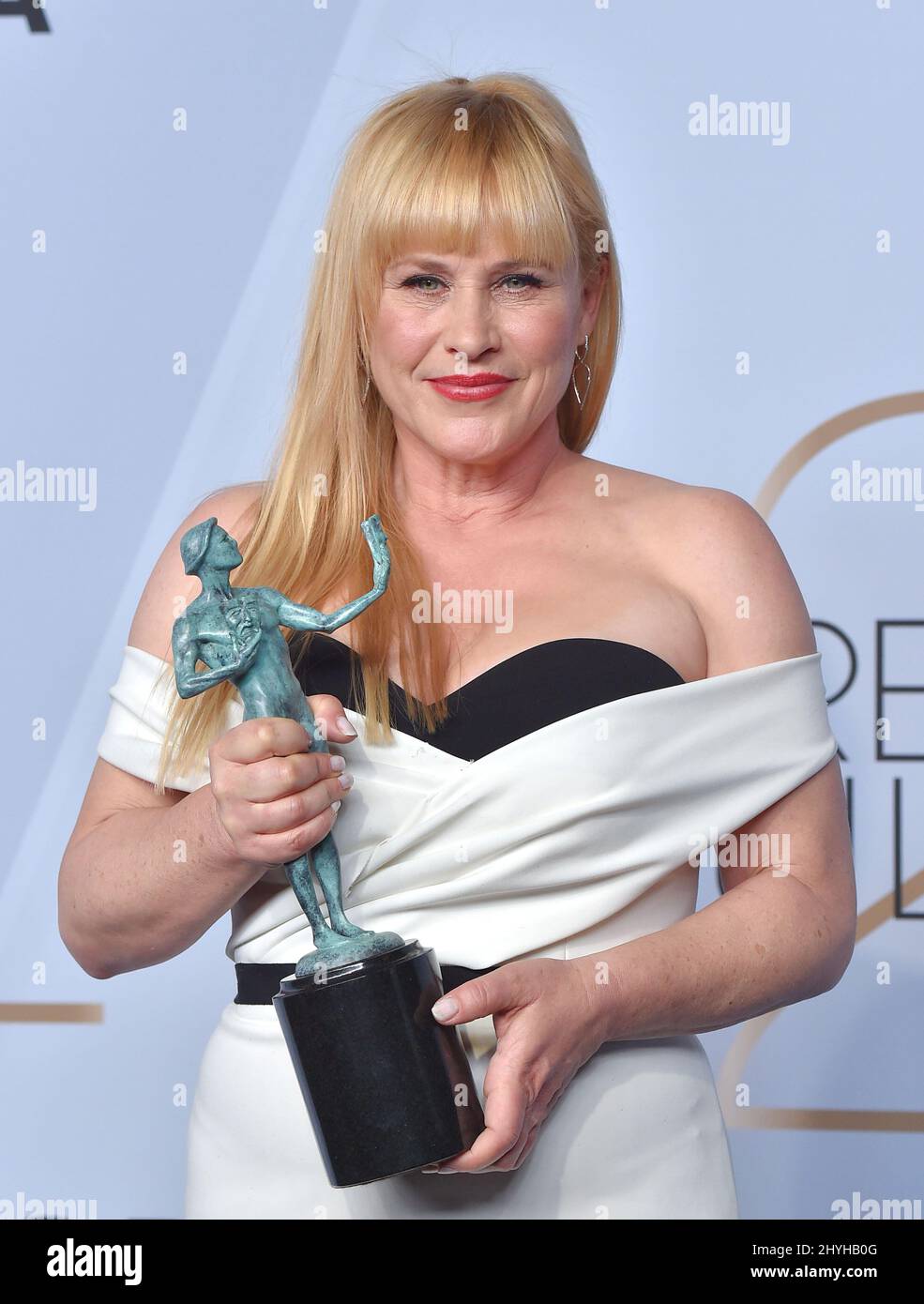 Patricia Arquette in the press room at the 25th Annual Screen Actors ...