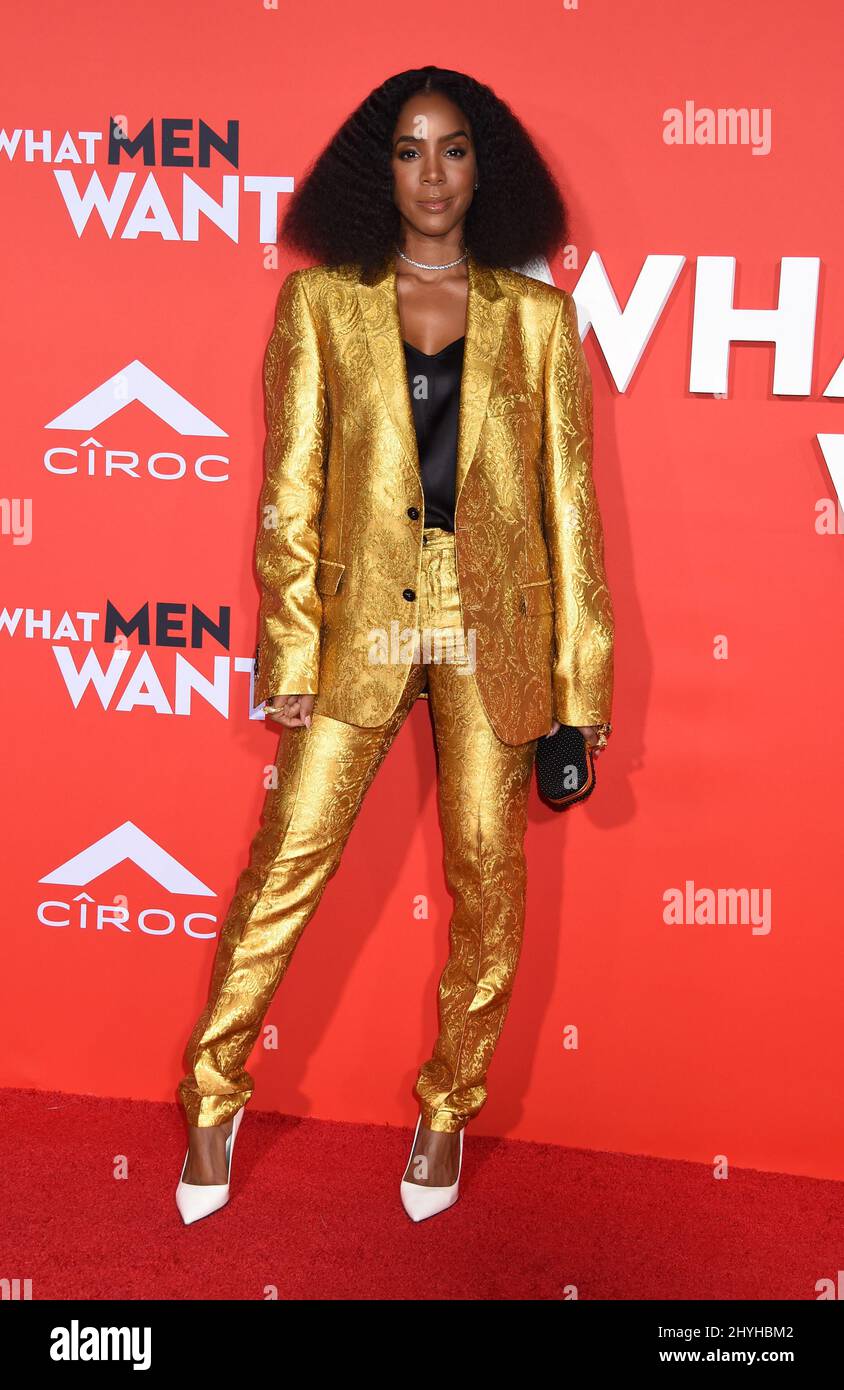 Kelly Rowland at the US premiere of "What Men Want" held at the Regency ...