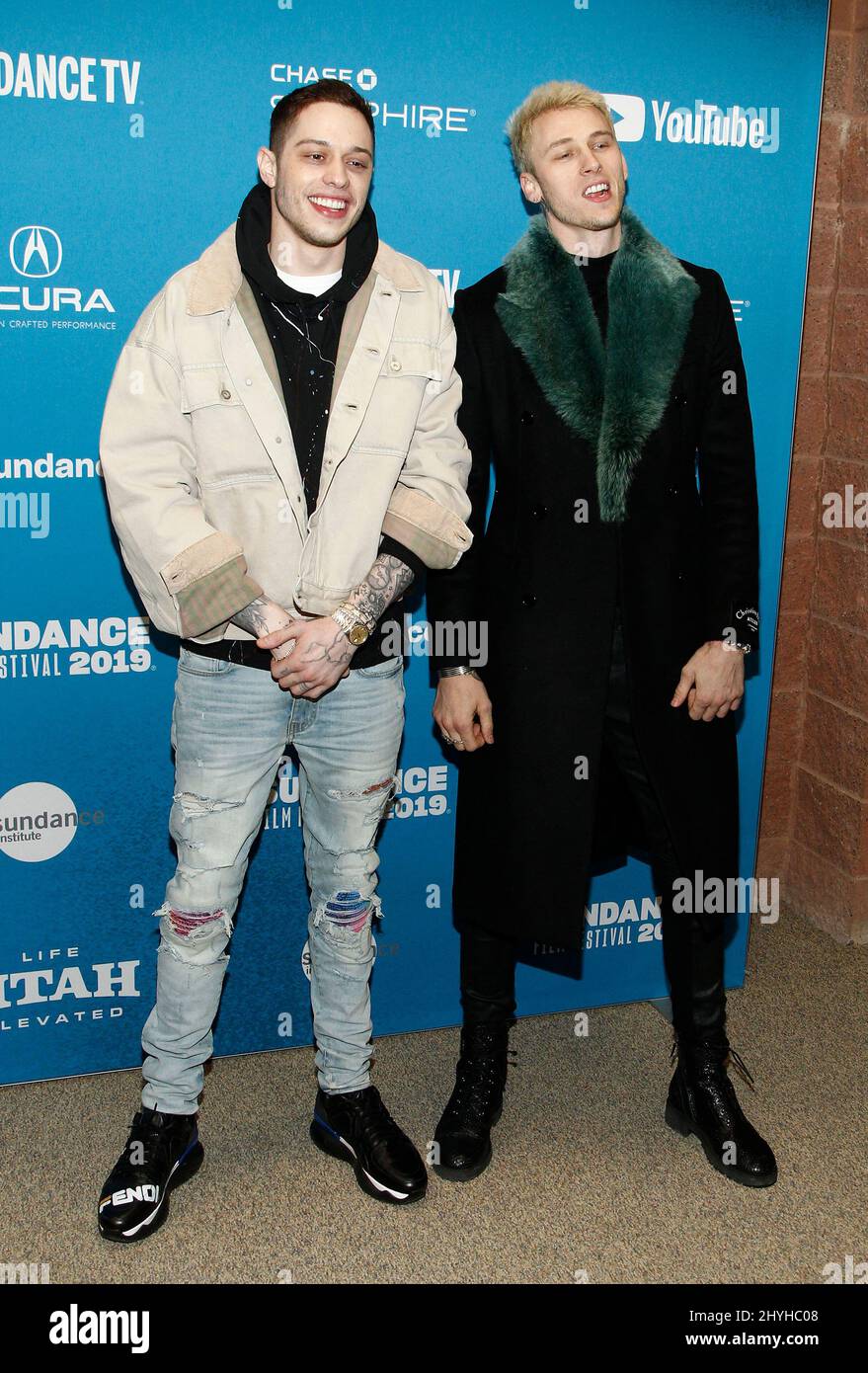 Pete Davidson, Colson Baker (aka "Machine Gun Kelly") at the premiere ...