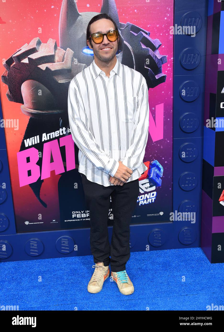 Pete Wentz arriving to the 'The LEGO Movie 2: The Second Part' World ...