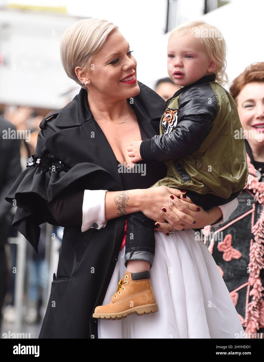 Pink is joined by her son Jameson Hart at her Hollywood Walk of Fame ...