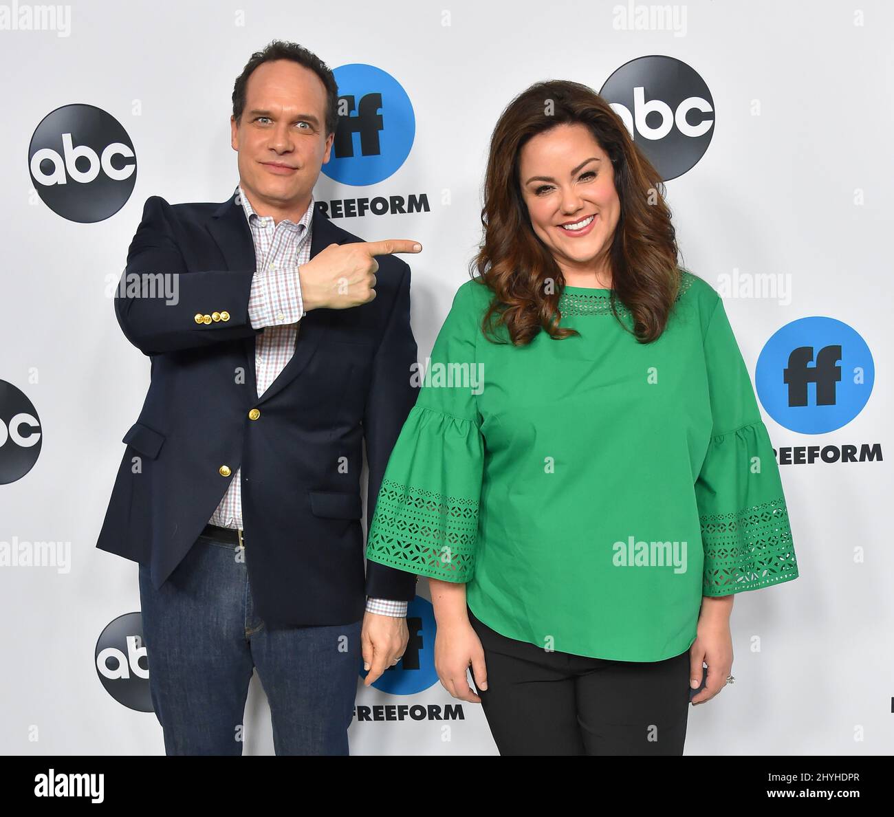 Diedrich Bader and Katy Mixon arriving to the Disney ABC TCA Winter ...