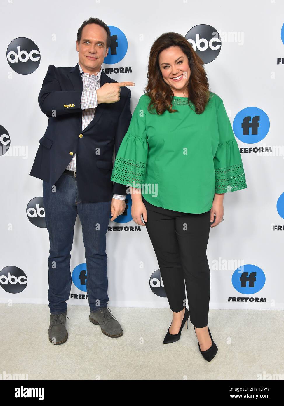 Diedrich Bader and Katy Mixon arriving to the Disney ABC TCA Winter ...
