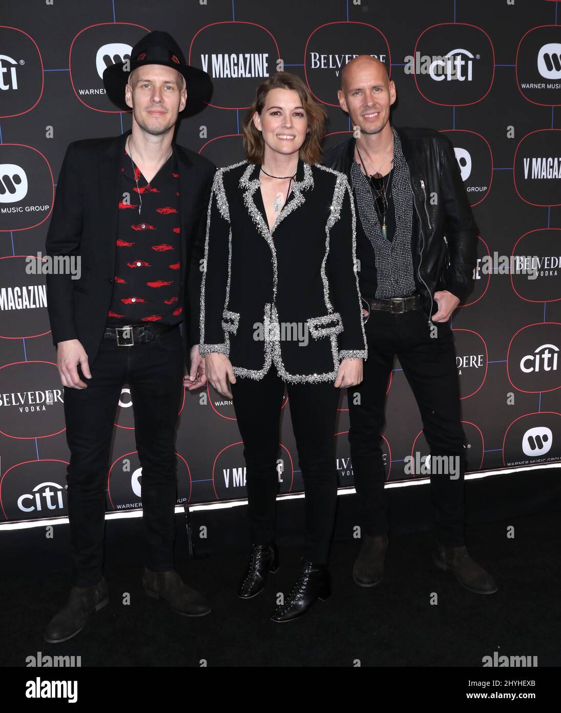 Phil Hanseroth, Brandi Carlile, Tim Hanseroth at Warner Music's Pre ...