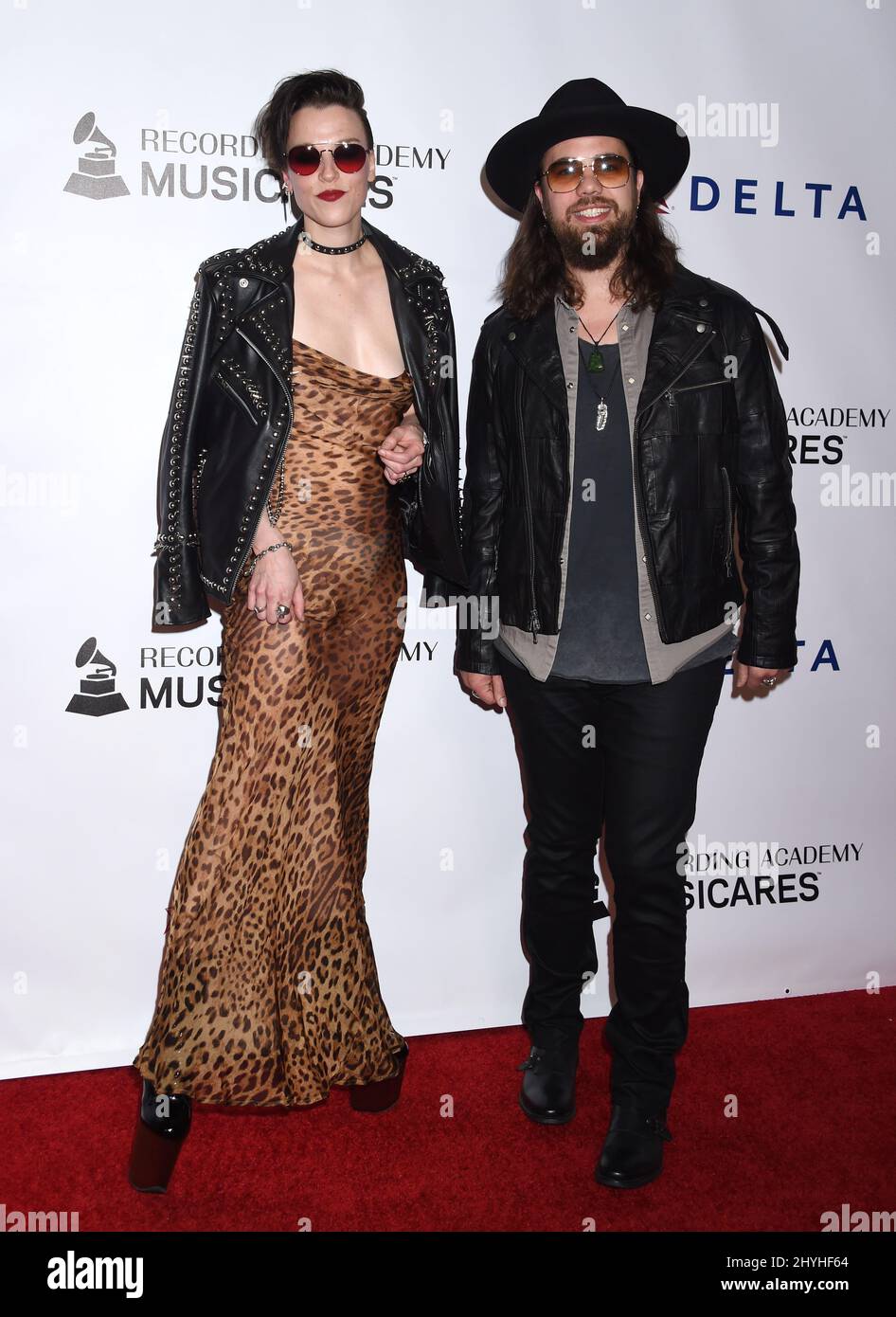 Lzzy Hale and Joe Hottinger, Halestorm at the 2019 MusiCares Person of ...