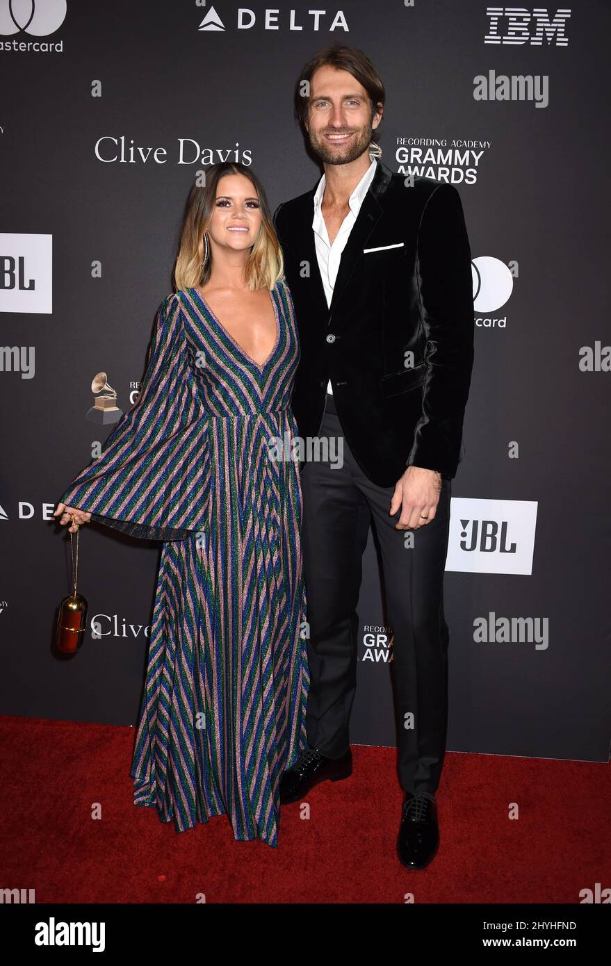 Maren Morris and Ryan Hurd attending the Recording Academy And Clive ...