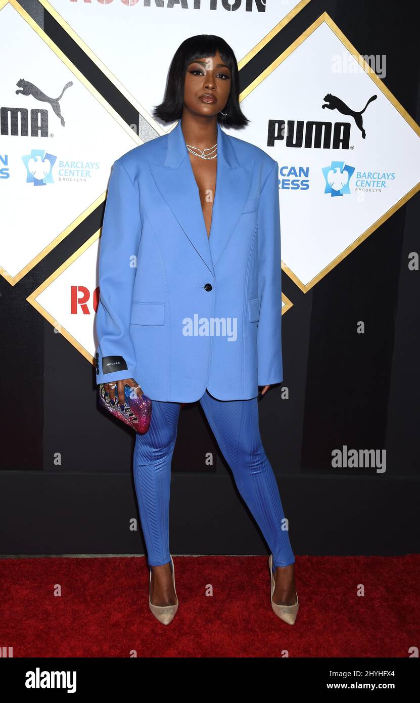 Justine Skye attending the ROC Nation Pre Grammy Brunch held at a ...