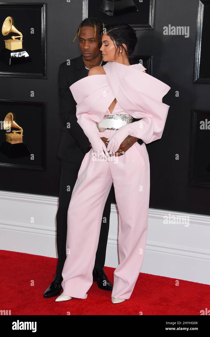 Travis Scott and Kylie Jenner at the 61st Annual Grammy Awards held at ...