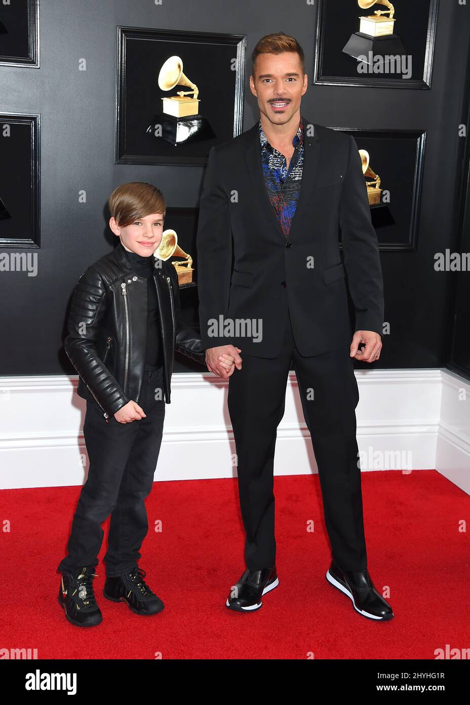 Ricky Martin and Matteo Martin at the 61st Annual Grammy Awards held at ...