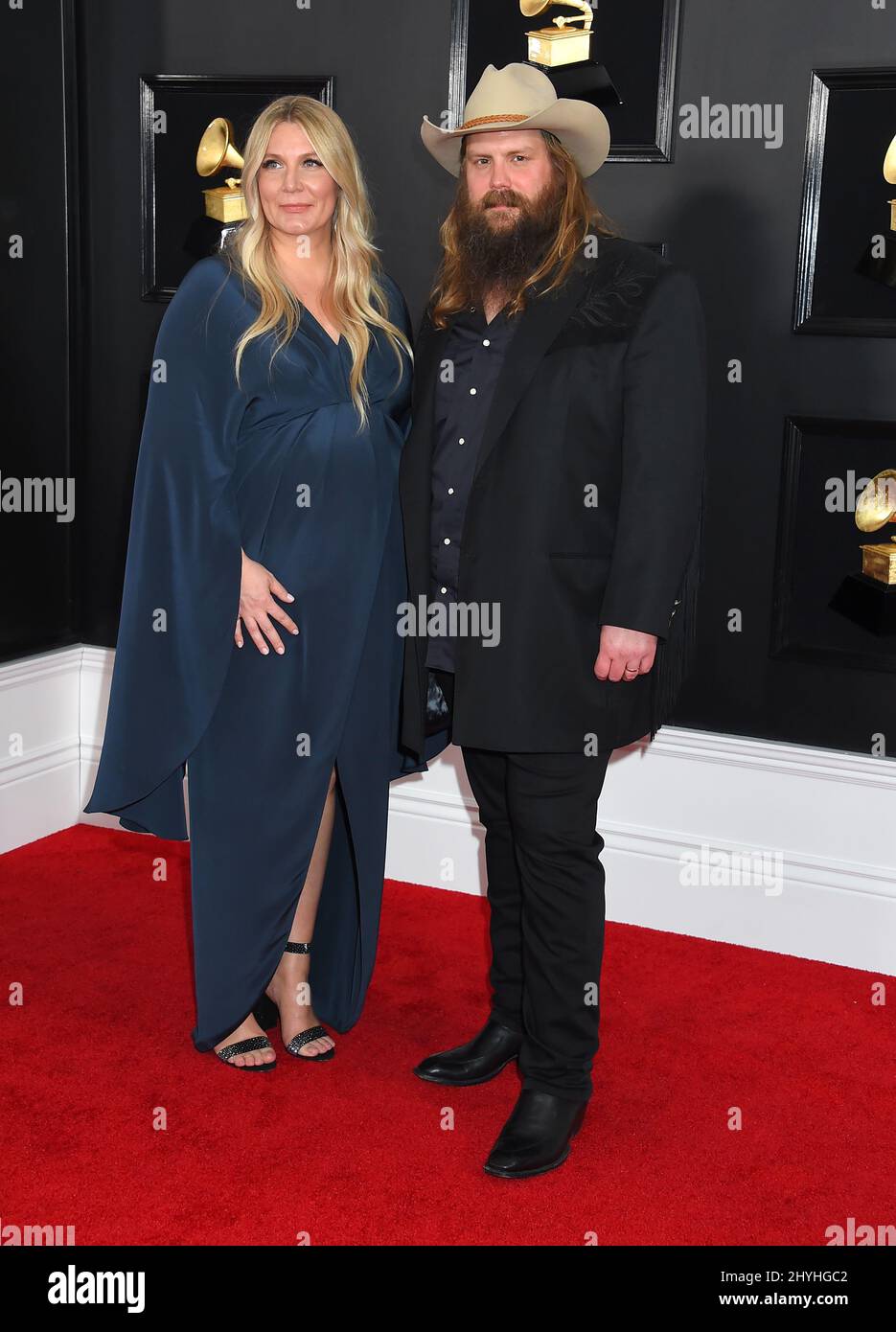 Chris Stapleton and Morgane Stapleton at the 61st Annual Grammy Awards ...