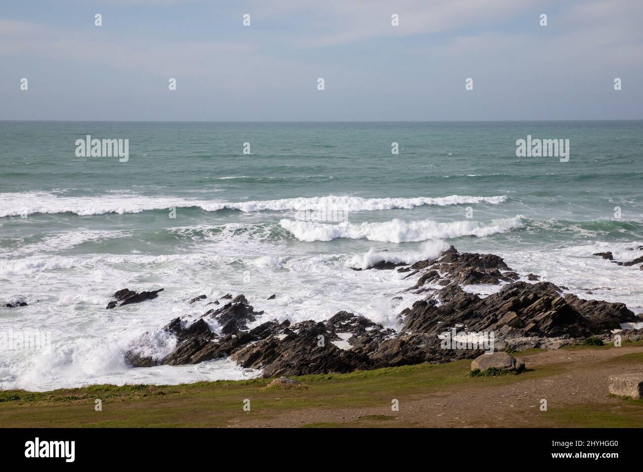 A view of Fistral Beach in Newquay, Cornwall,uk Stock Photo - Alamy