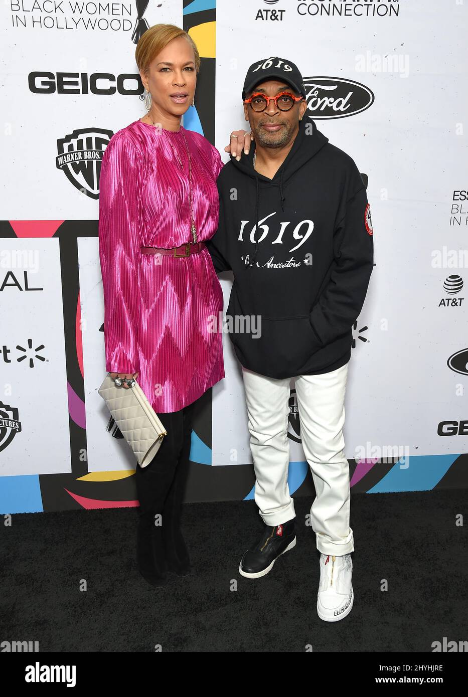 Spike Lee and Tonya Lewis Lee attending the Essence Celebrates Black ...